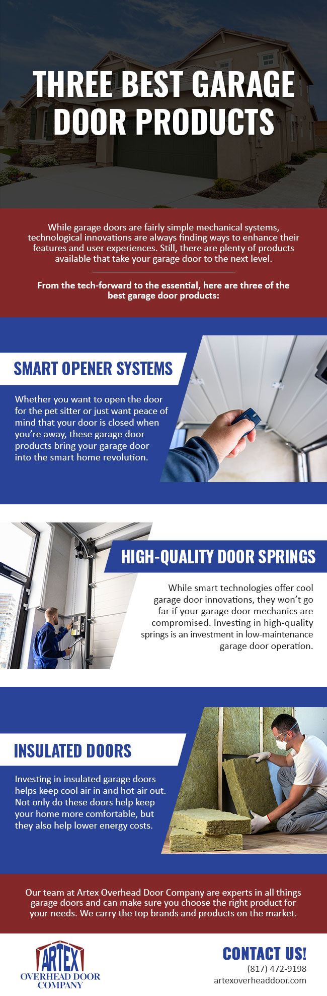 Three Best Garage Door Products [infographic] | Artex Overhead Door Company